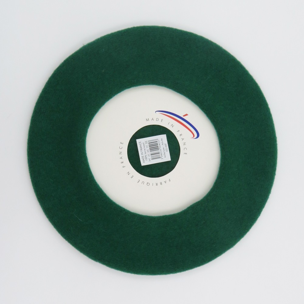 Classic Beret Green Man 100% made in france, 100% Merino wool