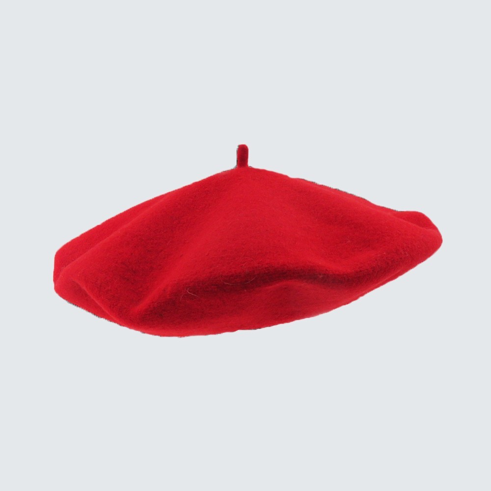 Béret classique rouge femme