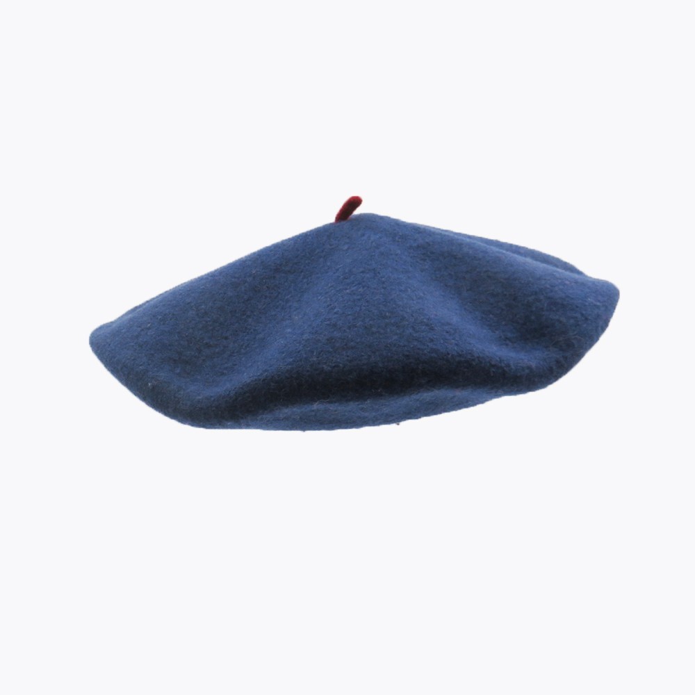 Women's denim beret, 100% Arles merino wool, made in France