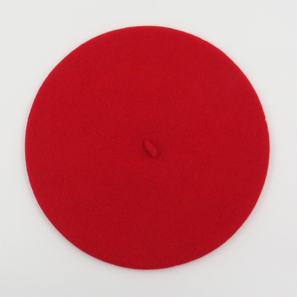 Béret classique rouge homme 100% made in france, 100% Laine Mérinos