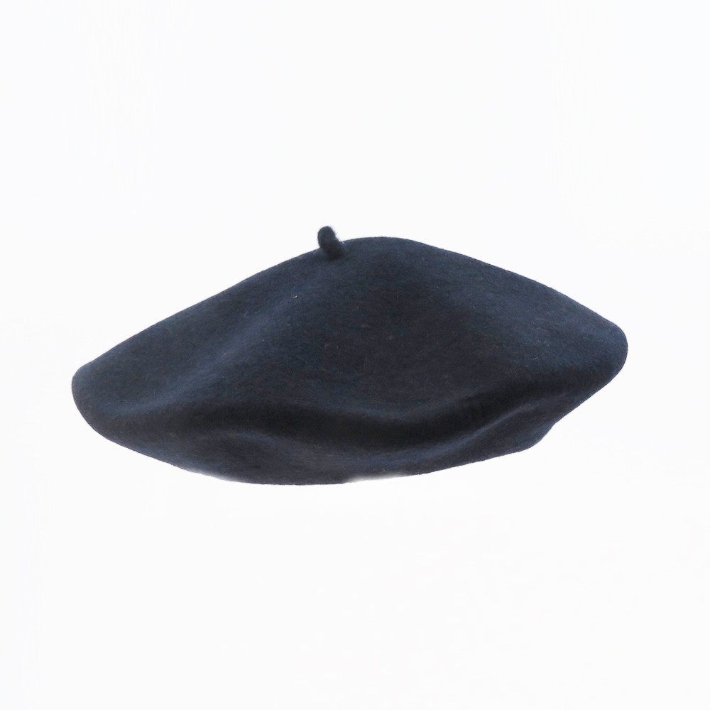 Classic Beret Navy Blue Woman 100% made in france, 100% Merino wool