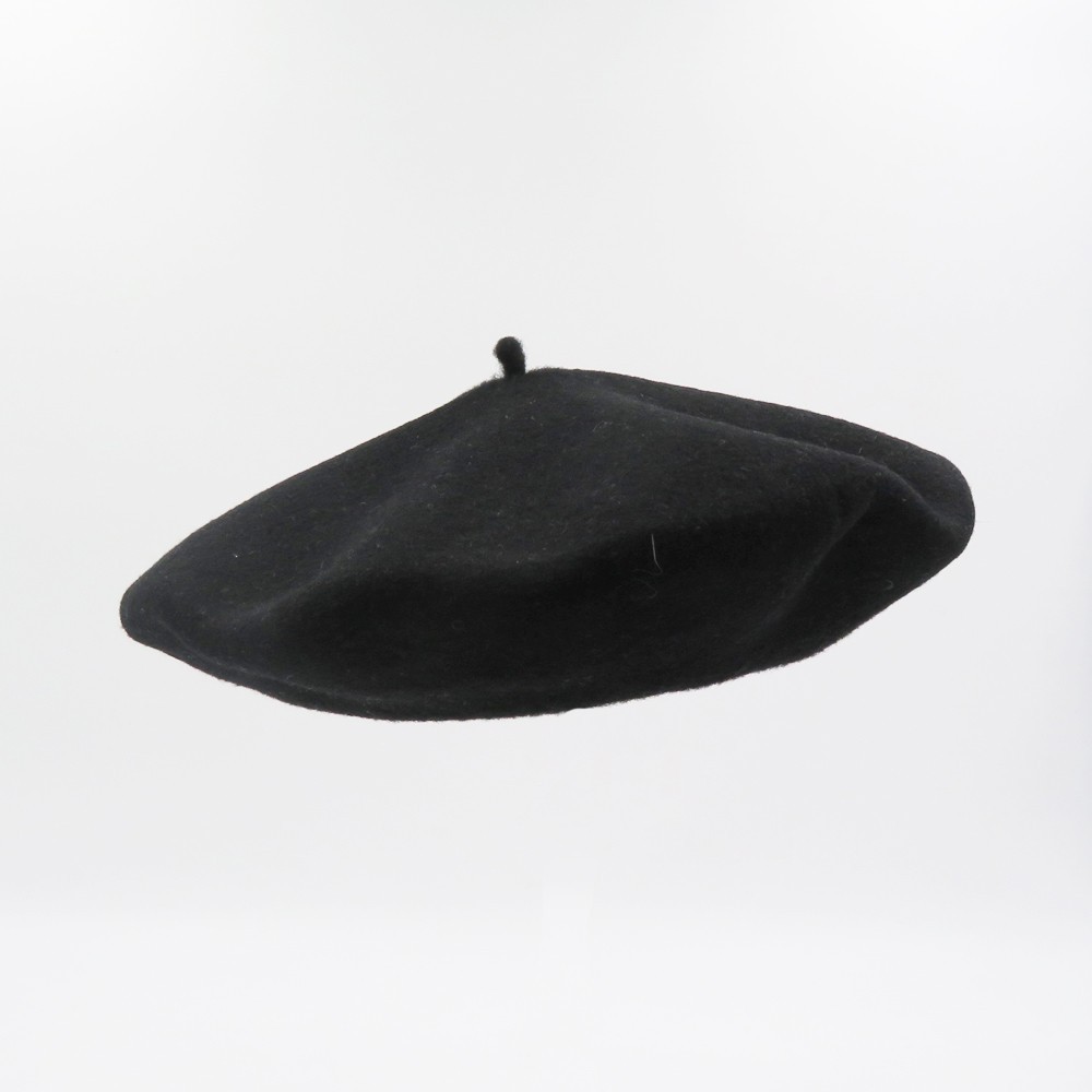 Classic Beret Black Man, 100% made in france, 100% Merino wool