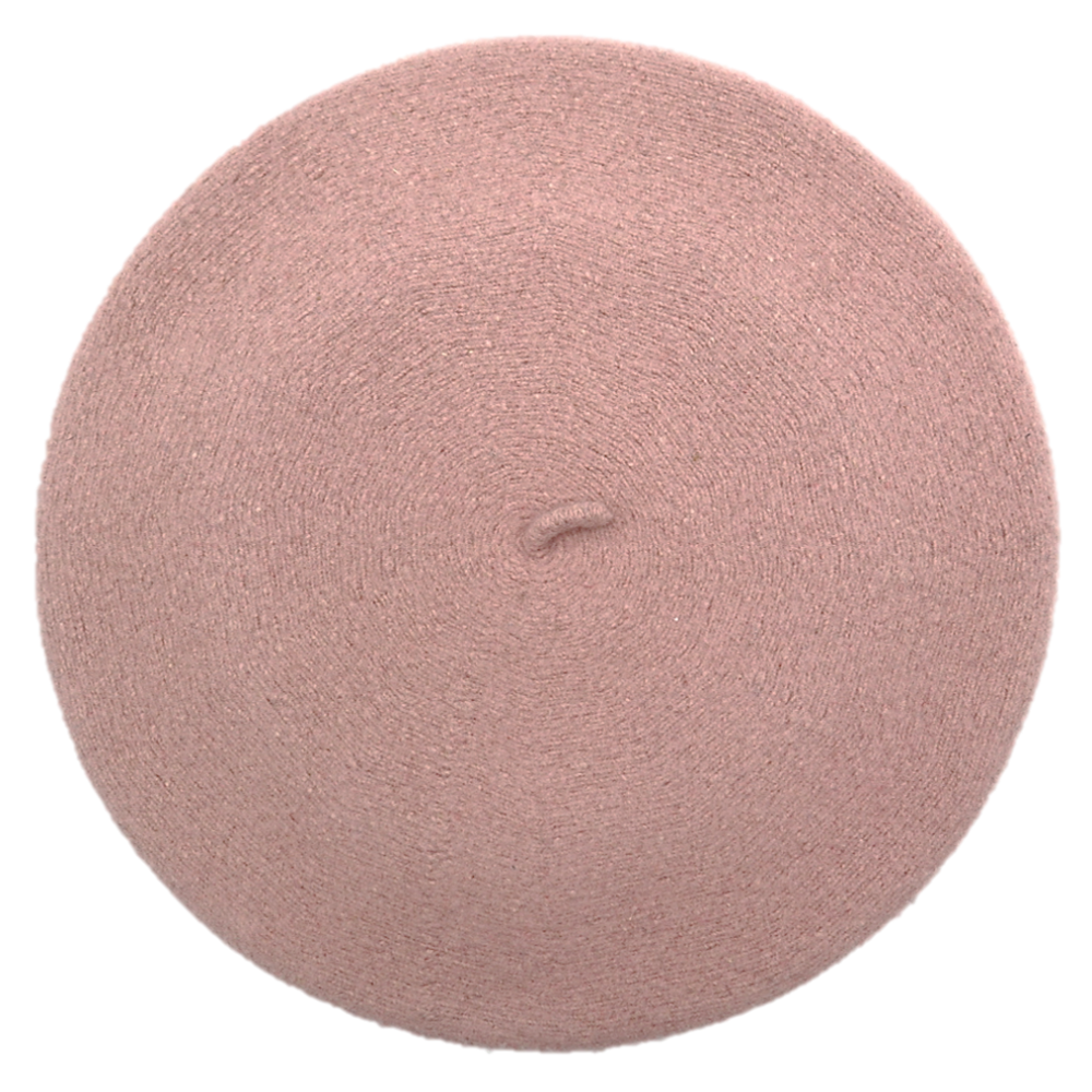 Béret classique rose pâle femme 100% made in france 100% Laine Mérinos