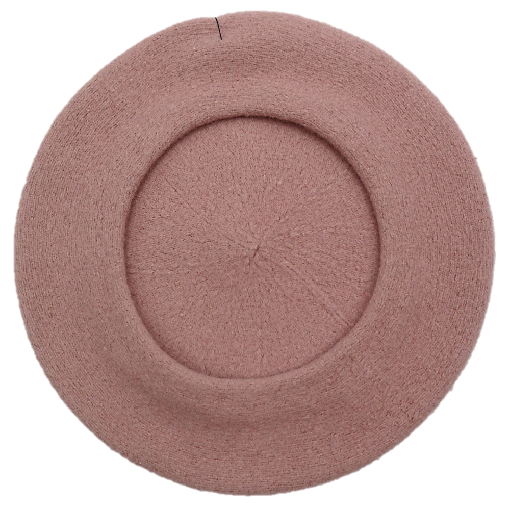 Béret classique rose pâle femme 100% made in france 100% Laine Mérinos