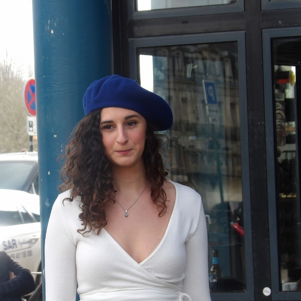 Béret Classique Bleu de France Femme 100% made in france, 100% Laine